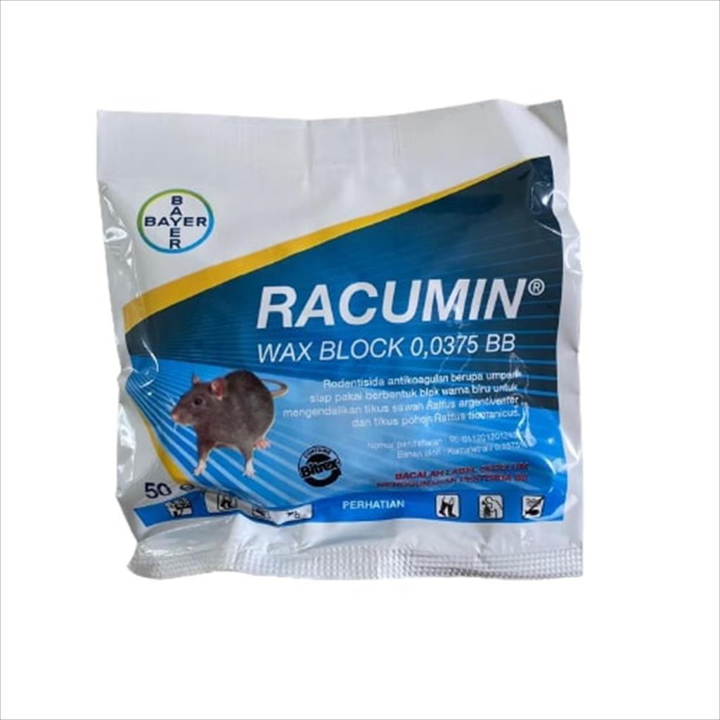 Jual RACUMIN BLOK 50gram obat tikus dari bayer umpan | Shopee Indonesia