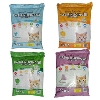 Jual Pasir Kawan Pasir Bentonite Pasir Wangi Kucing Karungan 20kg ...