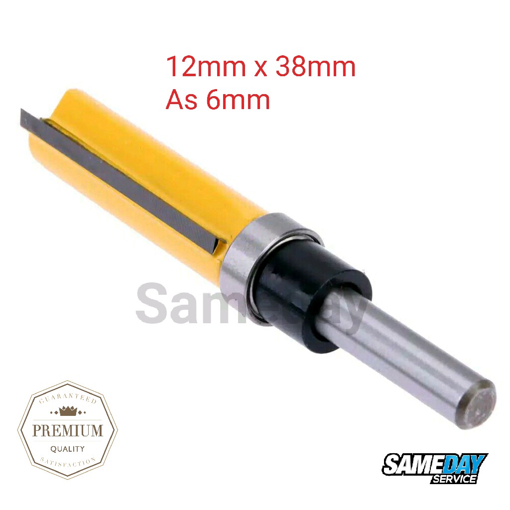 Jual Mata Profil HPL Flush Trimmer Router Bits Single Bearing 12mm X ...