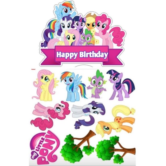 Jual Topper cake karakter kuda poni / my little pony | Shopee Indonesia