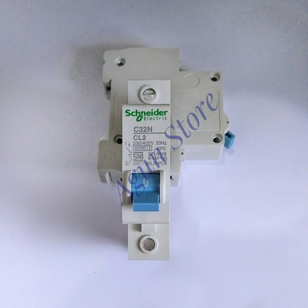 Jual Mcb Schneider 2A 2 Ampere c32n SNI Original pln ori 230/400v 450 WATT | Shopee Indonesia
