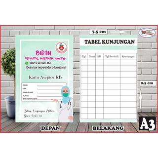 Kartu akseptor kb bidan Custom | Shopee Indonesia