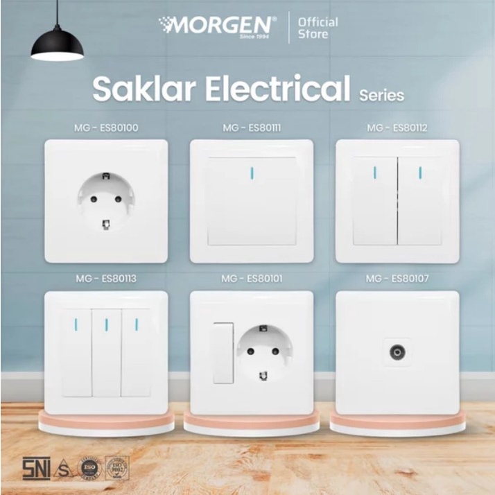 Jual SAKLAR MORGEN SERI STOP KONTAK ENGKEL INBOW PUTIH SLIM CETERKAN ...