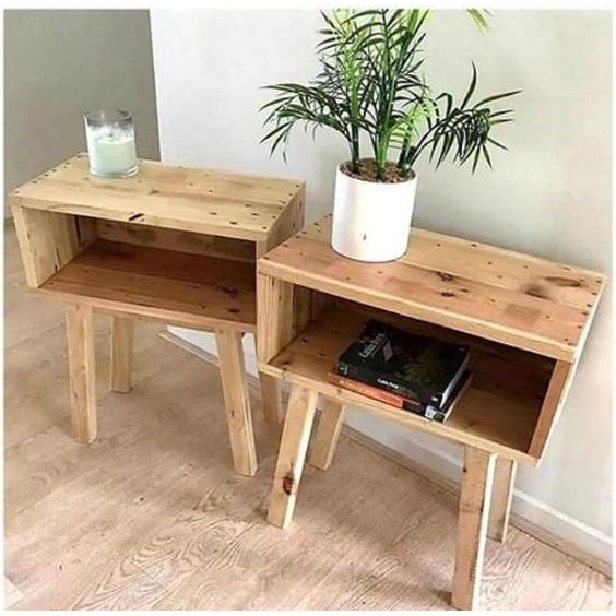 Jual meja mini samping tempat tidur minimalis - meja retro - meja palet ...