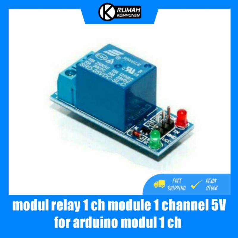 Jual Modul relay 1 channel 1 ch 5V module 5 volt arduino Indonesia ...