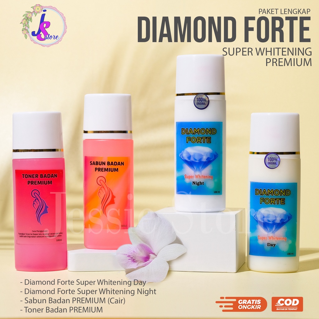 Jual ORIGINAL PAKET LENGKAP PREMIUM HB DIAMOND FORTE PEMUTIH BADAN / HANDBODY INSTAN WHITENING ...