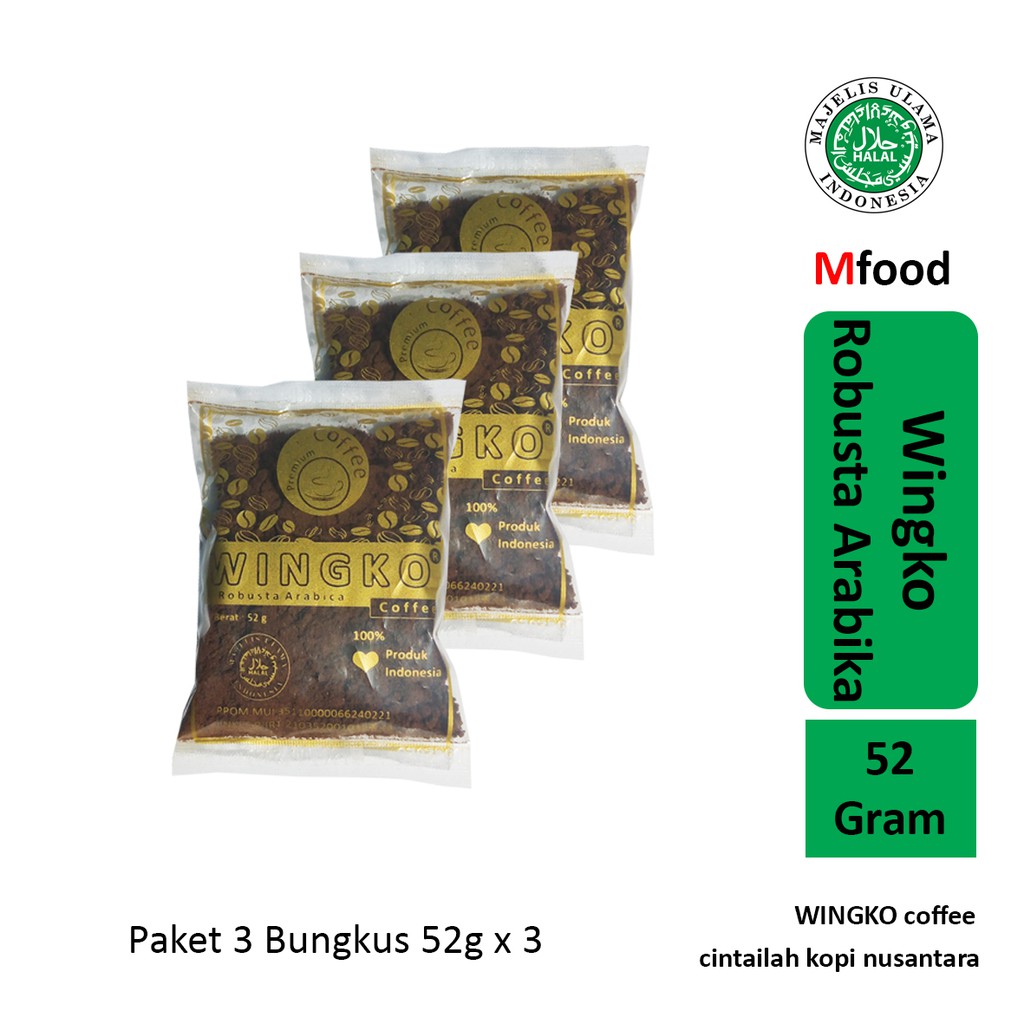 Jual Kopi Wingko 52 g Paket 3 Bungkus, Arabika Robusta | Shopee Indonesia