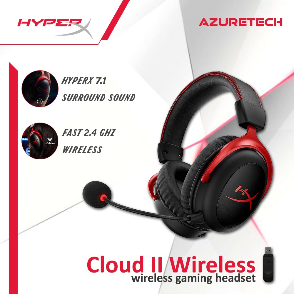 Jual HyperX Cloud 2 Wireless 7.1 Surround Gaming Headset Garansi Resmi | Shopee Indonesia