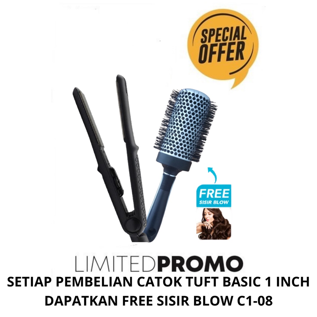 Catok Tuft Basic Straight 1" Hitam - Catokan Rambut - Garansi Resmi ...