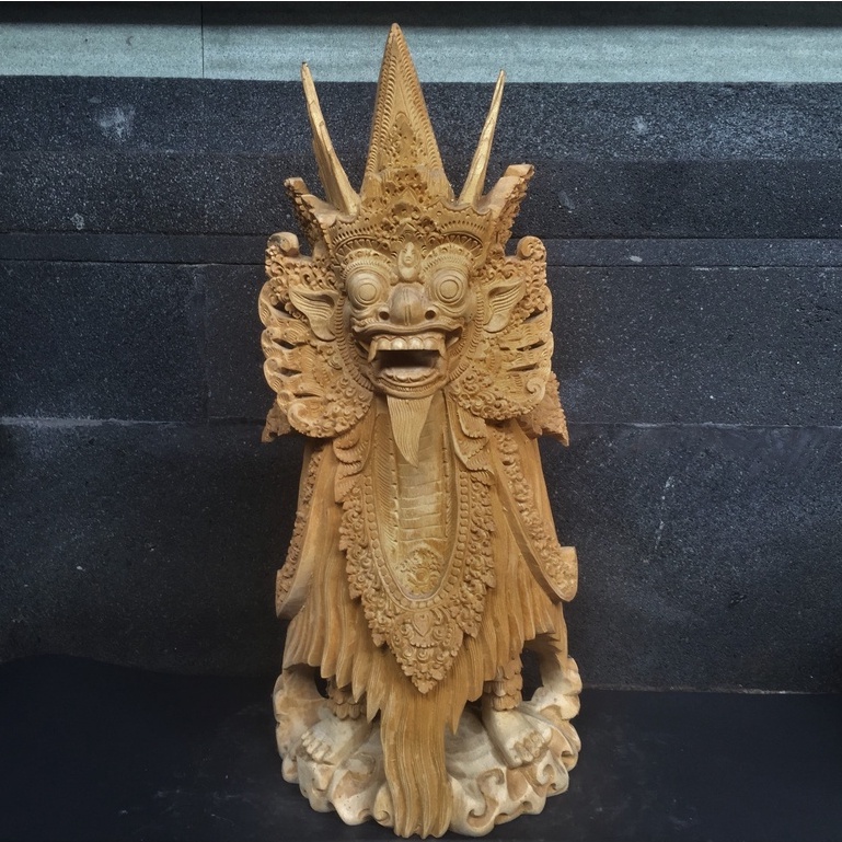 Jual Patung Kayu Barong Buatan Tangan Bali Ukuran 40 cm x 17 cm x 16 cm ...