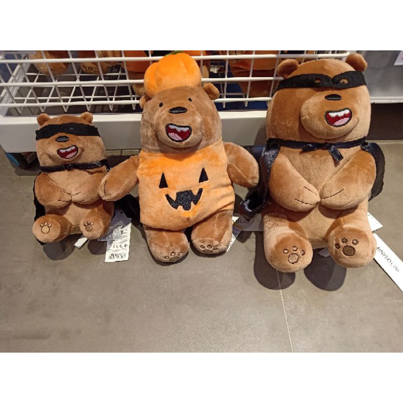 Jual Miniso Boneka We Bare Bears Halloween plush boneka beruang ...