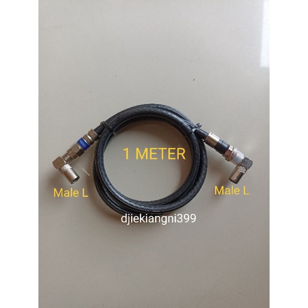 Jual kabel antena rg6+jack konektor compres compression Male L To Male L 1 meter | Shopee Indonesia