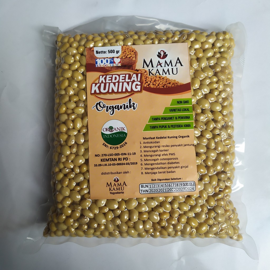 Jual Kedelai Kuning Organik Kemasan Vakum 500gr | Shopee Indonesia