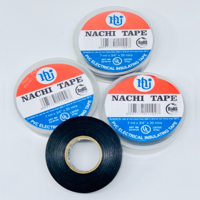 Jual Isolasi Listrik PVC / Listrik Electrical Tape Nachi | Shopee Indonesia