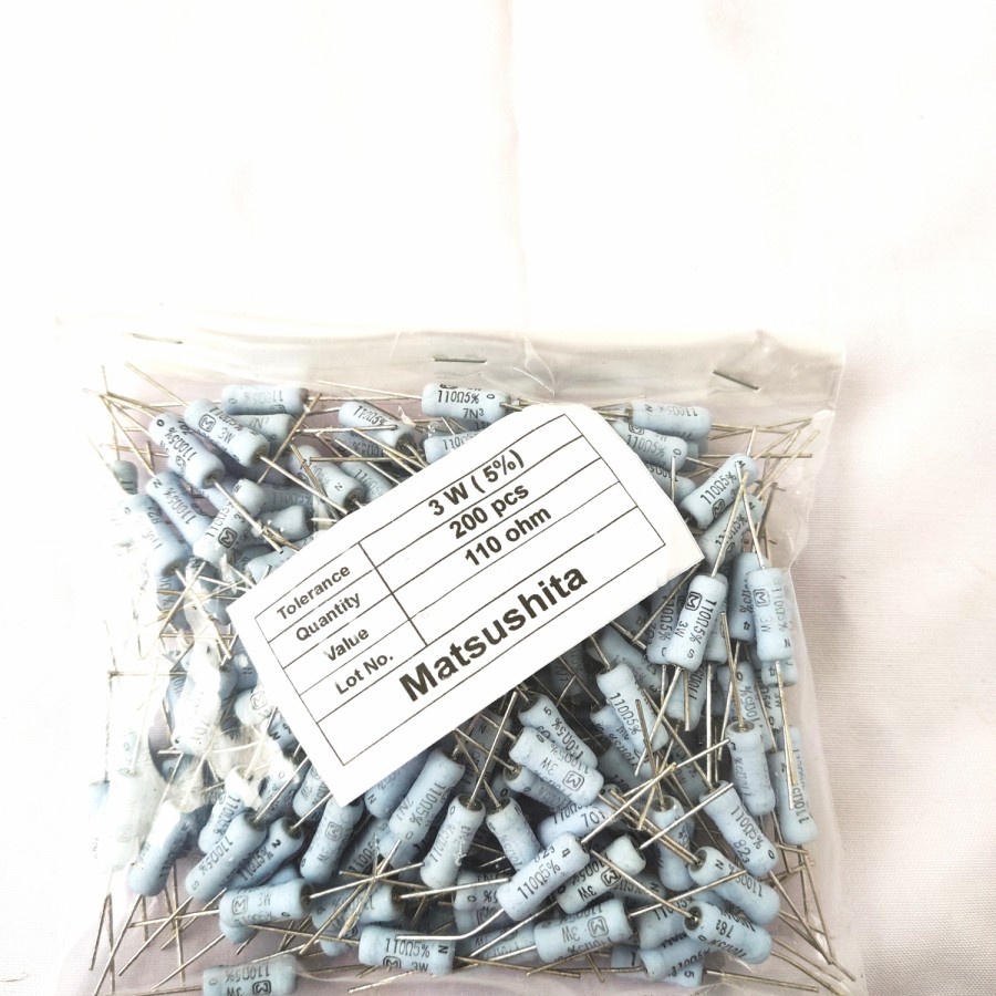 Jual resistor 110ohm 3w 110 ohm 3 watt original | Shopee Indonesia