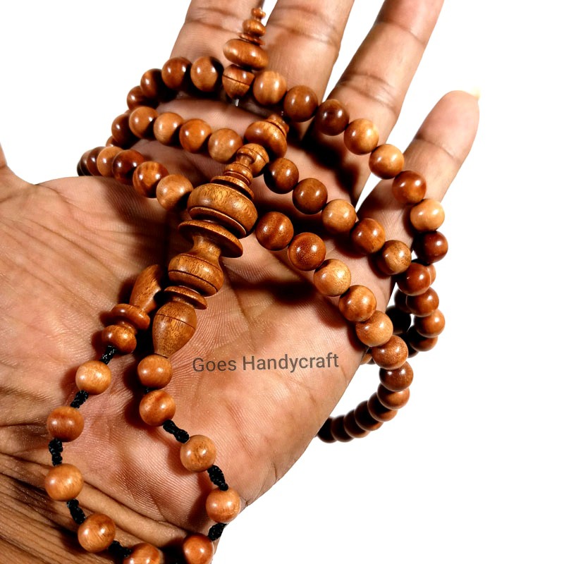 Jual Tasbih Kayu Setigi Natural Alami 99 butir baca diskripsi | Shopee ...