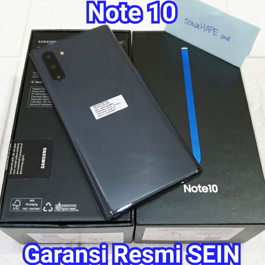 Jual HP Samsung Note 10 256gb Resmi SEIN Dual Sim 2nd Second Original Fullset - HP Second Bekas ...