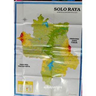 Jual Peta SoloRaya Solo Raya SUBOSUKAWONOSRATEN Indonesia|Shopee Indonesia