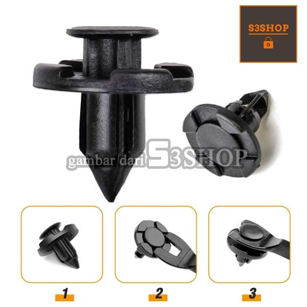 Jual Baut Klip Kancing Cengkeh Rivet Fender Bumper Body Honda Universal ...