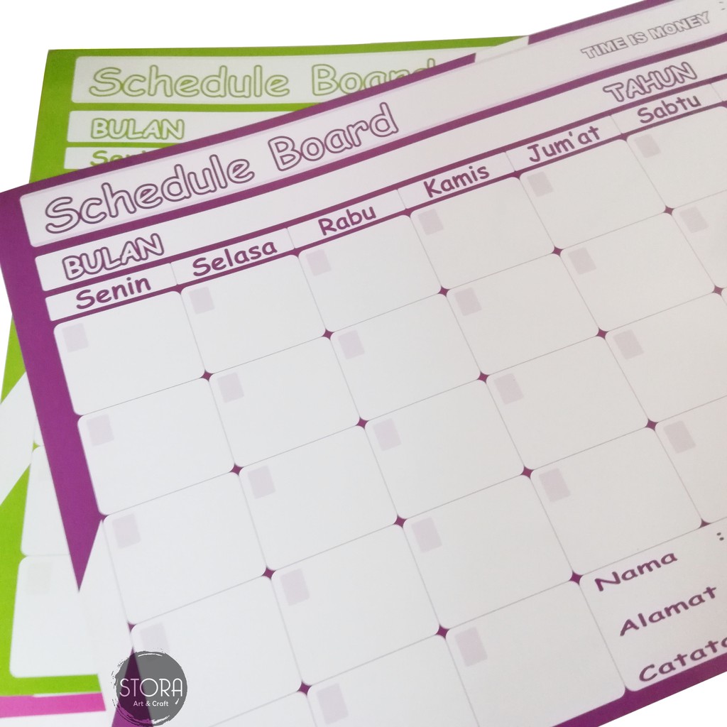 Schedule Board Papan Jadwal White Board 2 in 1 | Shopee Indonesia