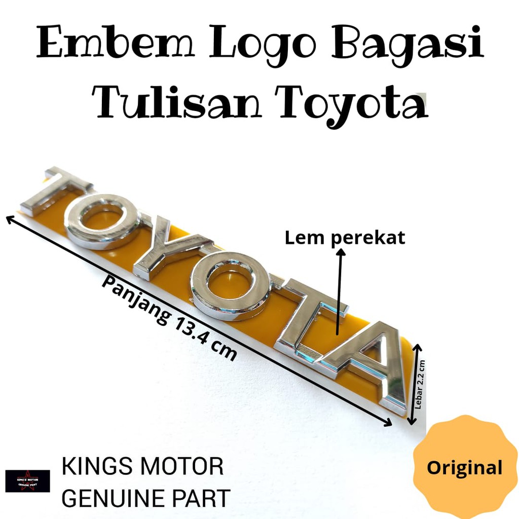 Jual Logo Emblem Bagasi TOYOTA Original | Shopee Indonesia