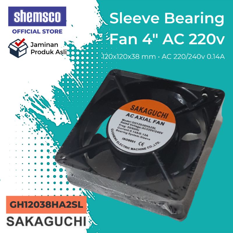Jual AC 220v 240v 12cm 4inch Sleeve Bearing Axial Fan 120mm 38mm Kipas Sakaguchi | Shopee Indonesia