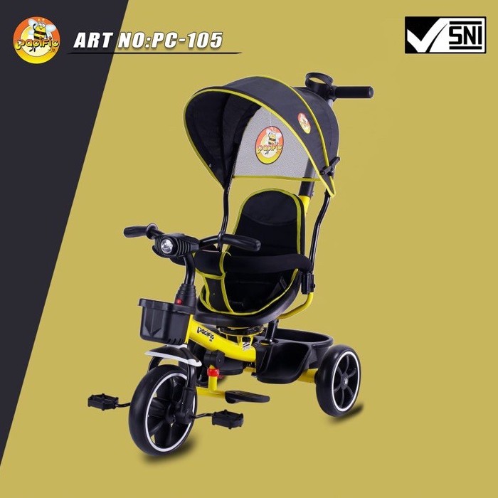 Jual Sepeda Roda Tiga Pacific PC105 Stroller Headlight Duduk Rebah ...