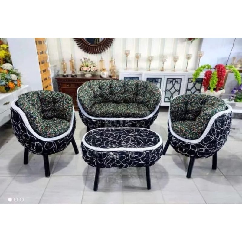 Jual Kursi Sofa Teras Tamu Berkele Rotan Sintetis 1 Set Minimalis ...
