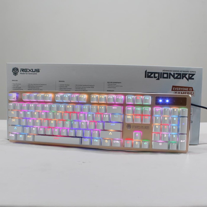 Jual Rexus Legionare MX3 Fullsize RGB LED Mechanical Gaming Keyboard ...