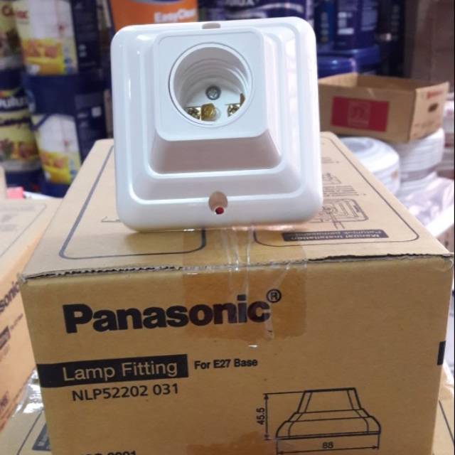 Fitting lampu panasonic NLP52202 031 e27 fitting plafon kotak | Shopee ...