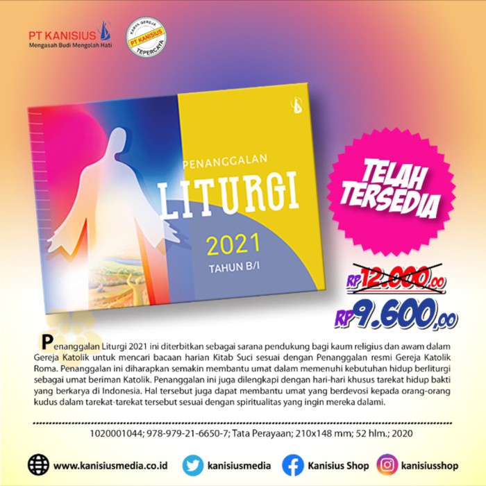 Jual Penanggalan Liturgi 2021 Tahun B I | Shopee Indonesia