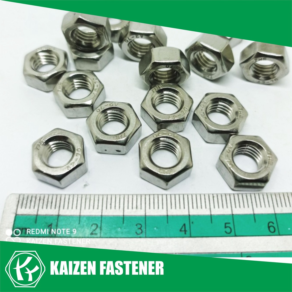 Jual Mur M6 x 1P Kunci 10 Stainless Steel SUS 304 Stenlis | Shopee Indonesia