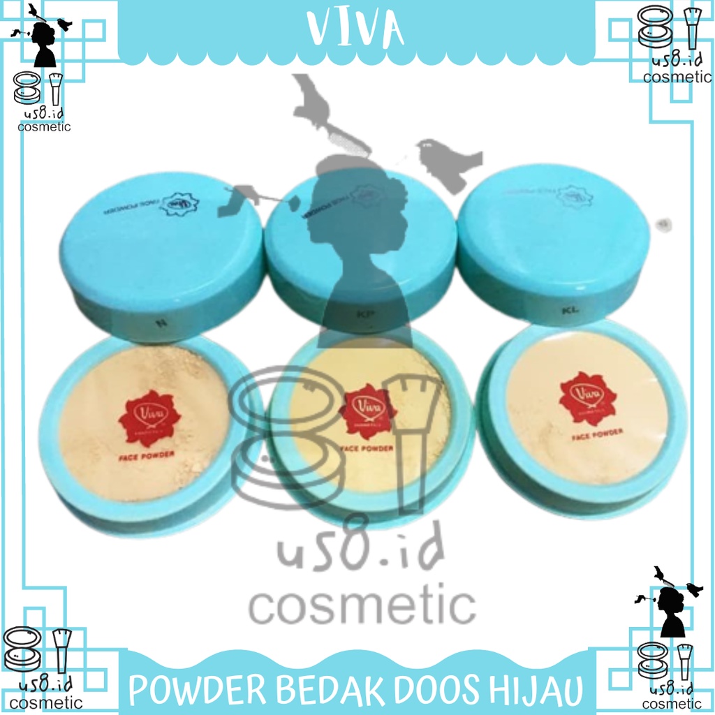Jual VIVA Face Powder Bedak Doos Hijau Tabur 25g | Shopee Indonesia
