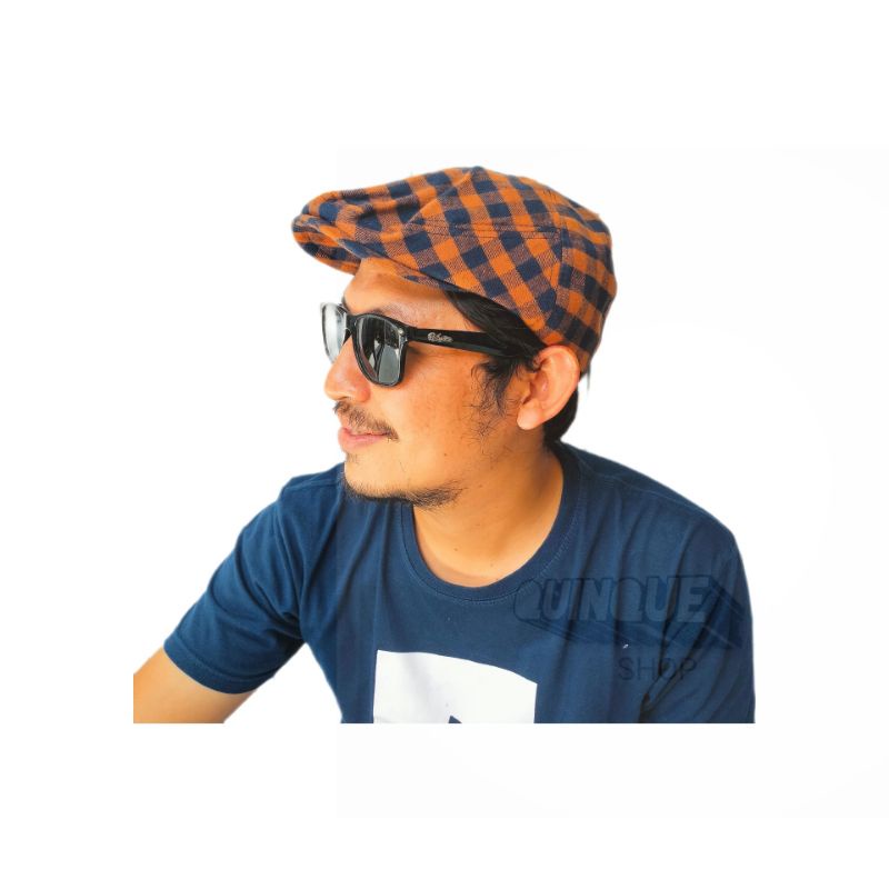 Jual TOPI COPET DEWASA KOTAK KOTAK / HAT FLAT CAP TOPI SUTRADARA DEWASA ...