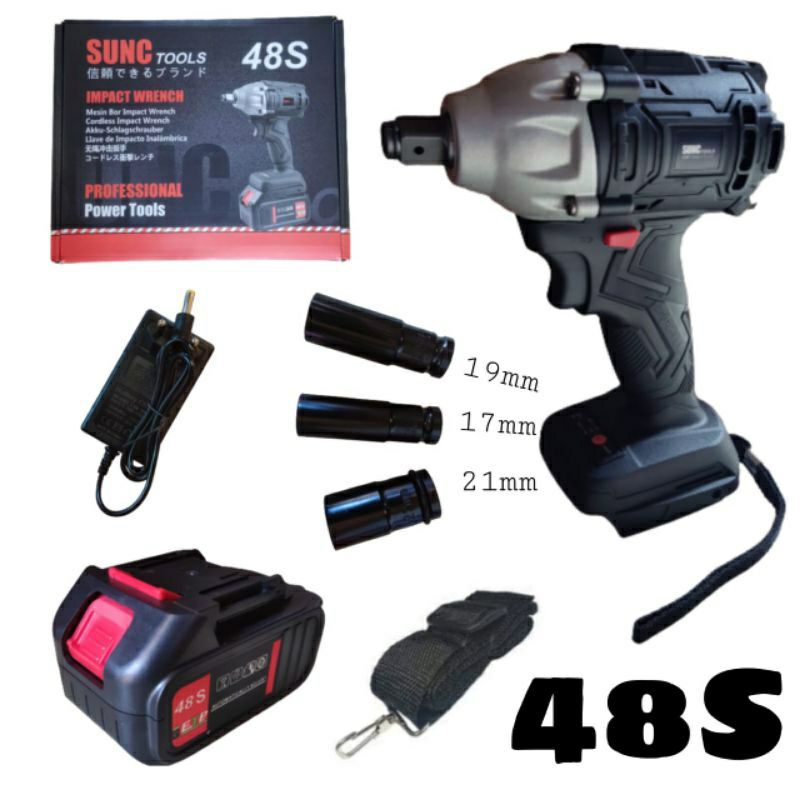 SUNC IMPACT WRENCH CORDLESS 48S Bor buka baut mobil batrei 1 by JLD ada ...