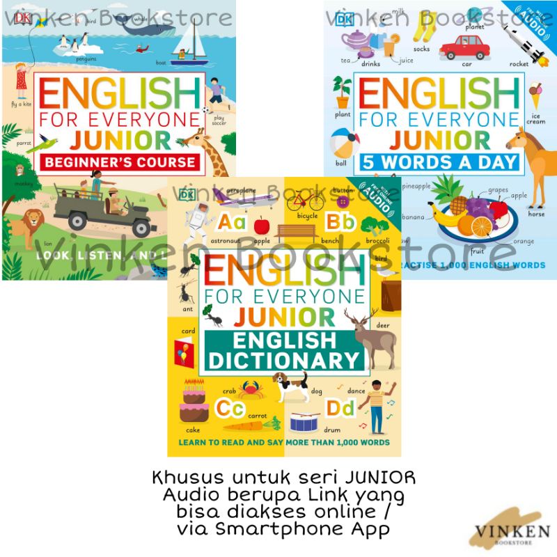 English for Everyone: Junior Beginner's Course, 5 Words a Day, English ...