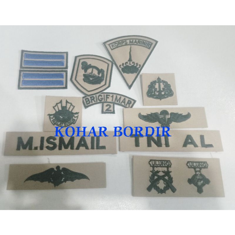 Jual Bordir nama brivet seragam TNI Al terbaru | Shopee Indonesia