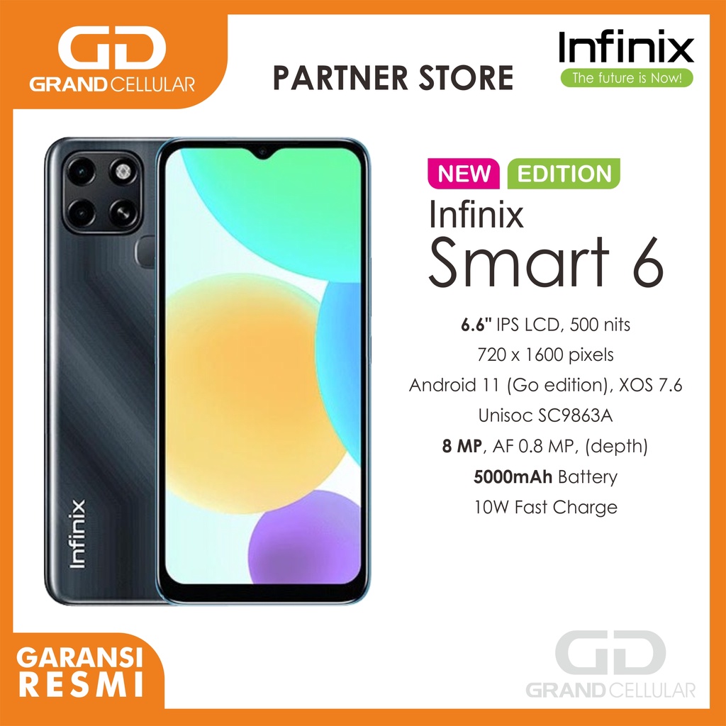 Jual INFINIX SMART 6 NFC 2GB RAM 32 GB ROM Garansi Resmi | Shopee Indonesia