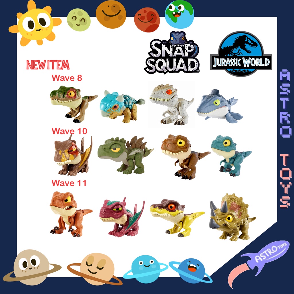 Jual Jurassic Dino Snap Squad Wave 1 2 3 4 5 6 7 8 9 10 11 Dinosaurus ...