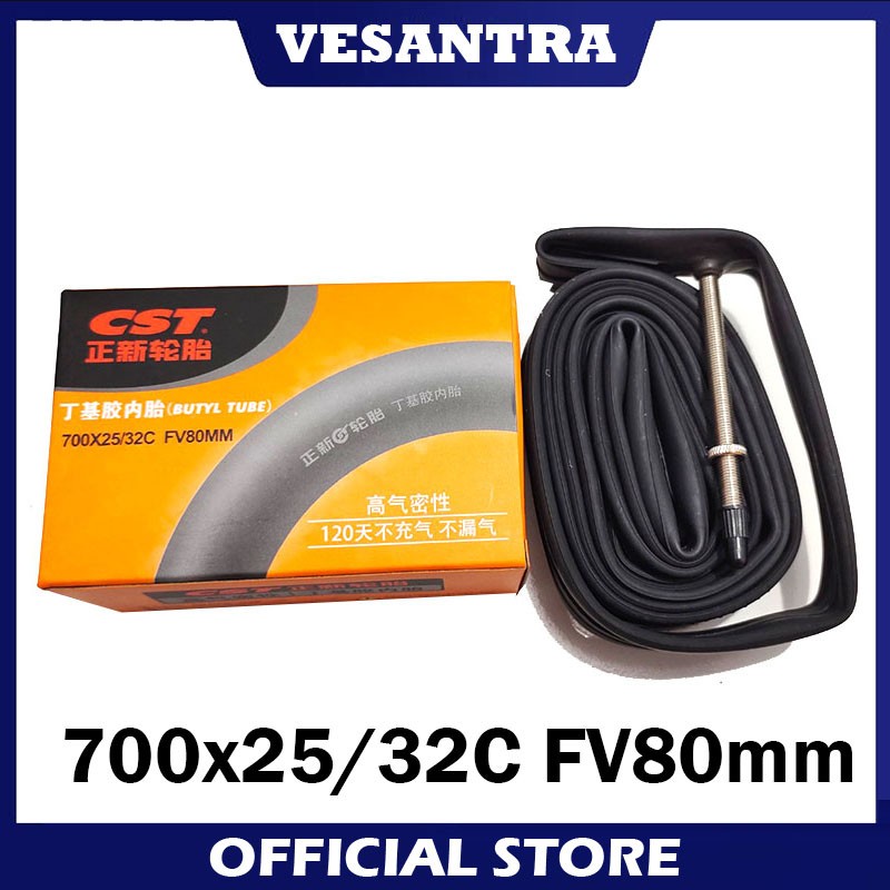 Jual CST Ban Dalam Sepeda 700 x 25-32c FV 80mm Presta Fixie Balap Roadbike | Shopee Indonesia