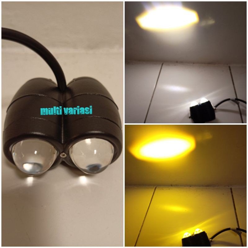Jual LED sorot laser mini M1 2mata 2warna atas polos new model harga ...