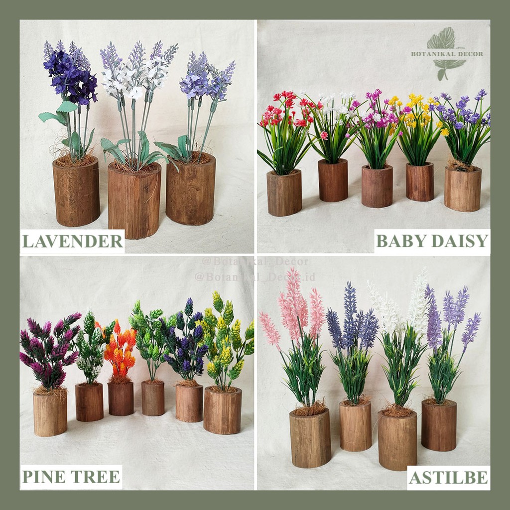 Jual Vas Pot Bamboo Bambu Artificial Flower Bunga Palsu Plastik Hias ...