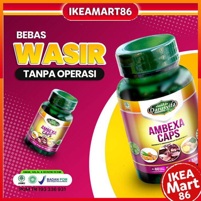 TERAMPUH Kapsul Daun Ungu AMBEXA Obat Wasir dan Ambeien Darusyifa Alami ...