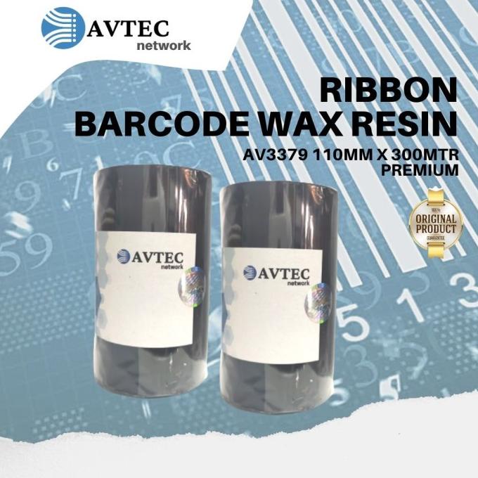 Jual Ribbon Barcode Printer Wax Resin Premium 110Mm X 300M Avtec ...