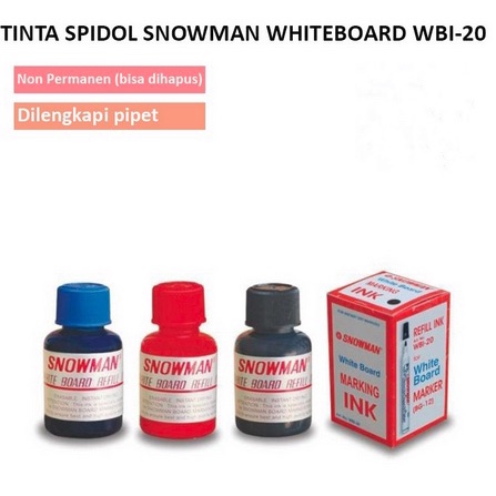 Jual Tinta Spidol Snowman WhiteBoard / Isi Ulang Sepidol Refil / Tinta ...