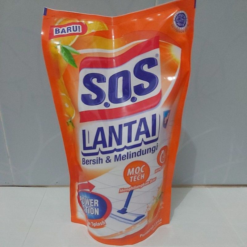 Jual SOS pembersih lantai orange splash 750ml | Shopee Indonesia