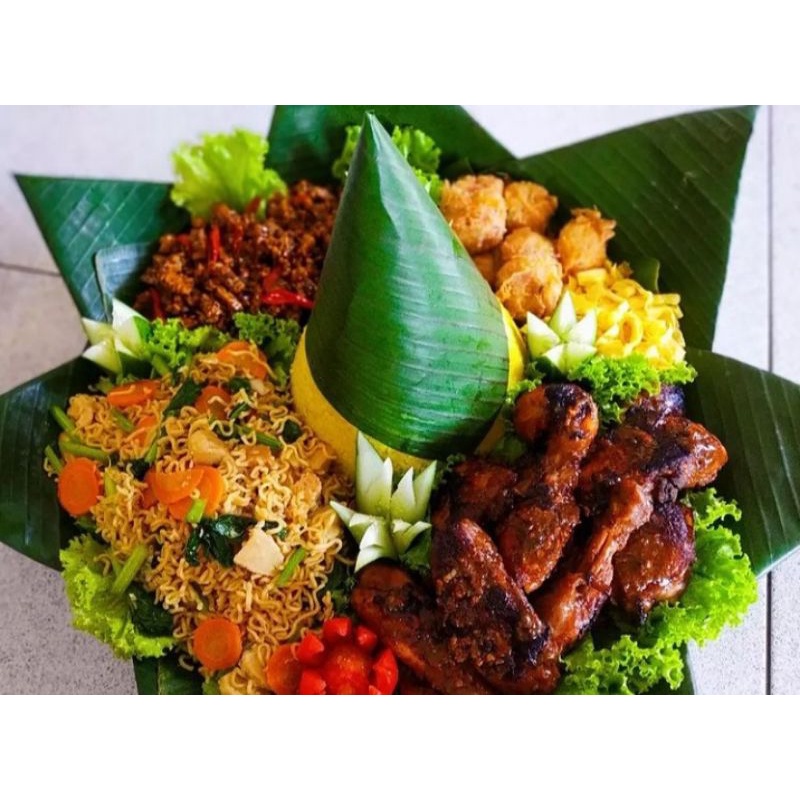 Jual tumpeng nasi kuning sederhana 10 orang Indonesia|Shopee Indonesia