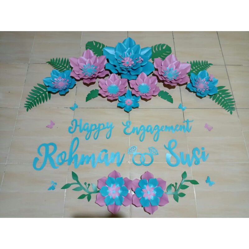 Jual paper flower bunga kertas dekorasi lamaran akad Indonesia|Shopee ...