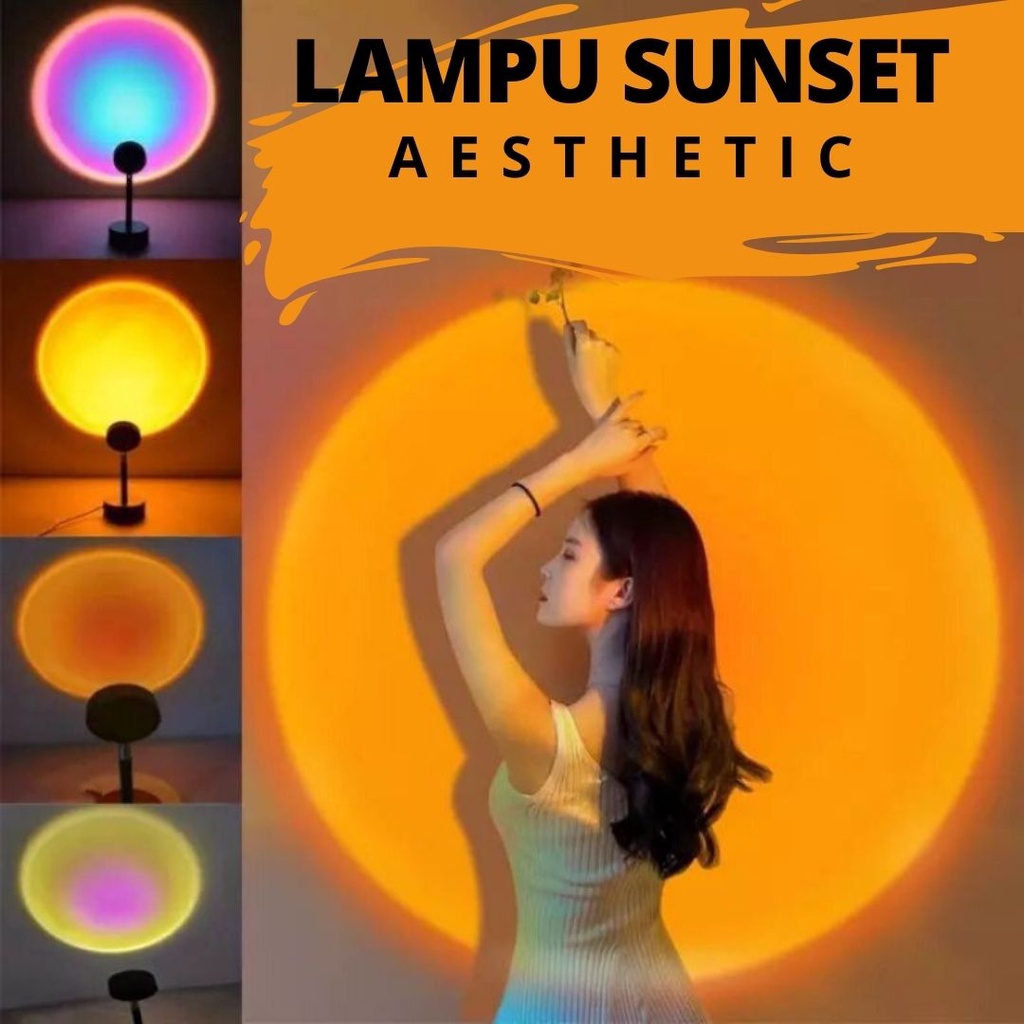 Jual Lampu Sunset Aesthetic Lampu Fill Proyektor Estetik kekinian ...