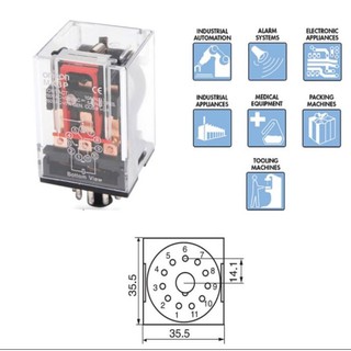 Jual RELAY MK3P-I OMRON RELAY + SOCKET MK3P 11 PIN 220VAC/24VAC/24VDC ...